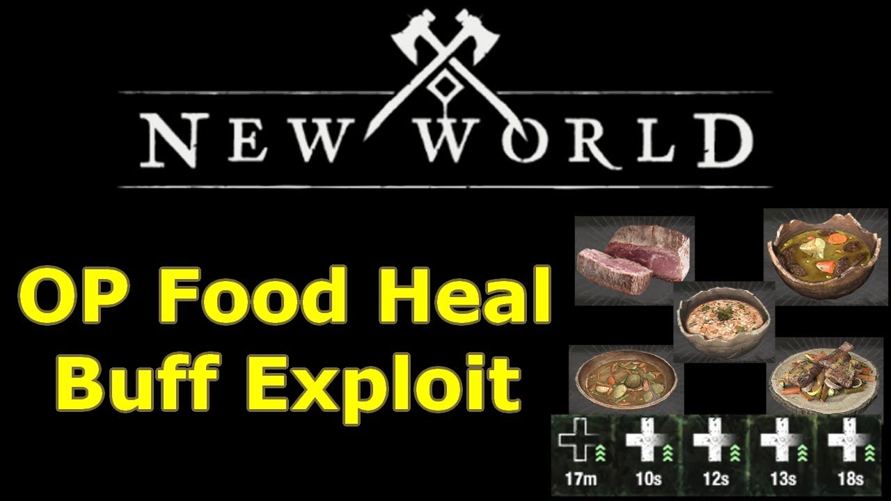 New World Food Exploit How To Stack Multiple Food Healing Buffs New World Videos