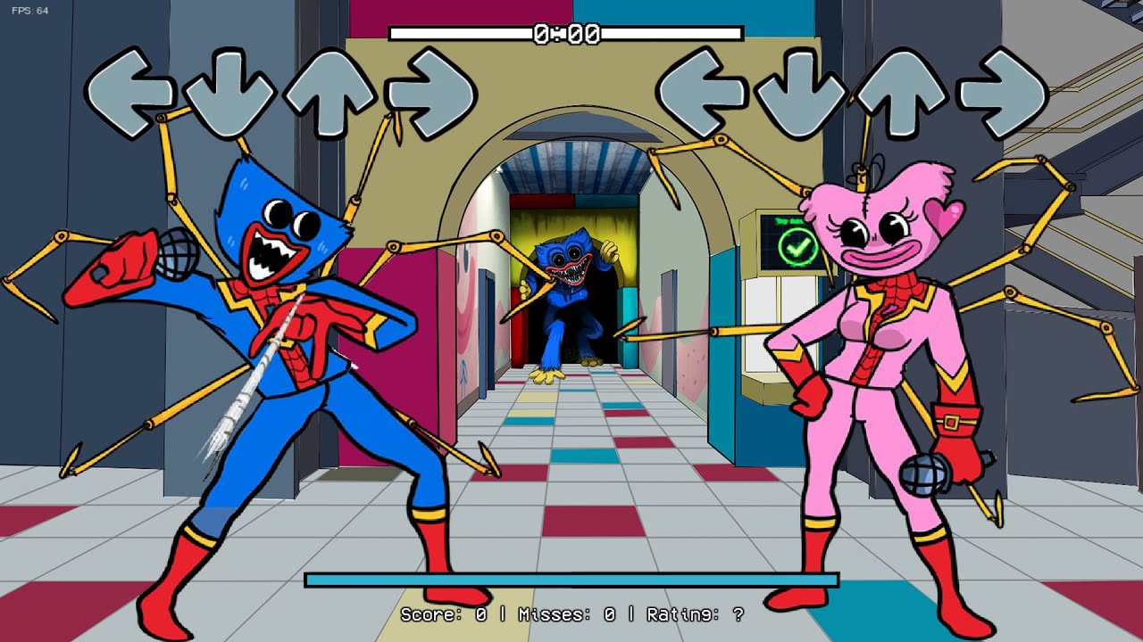 Huggy Wuggy Vs Kissy Missy Spiderman Mod Characters Playtime